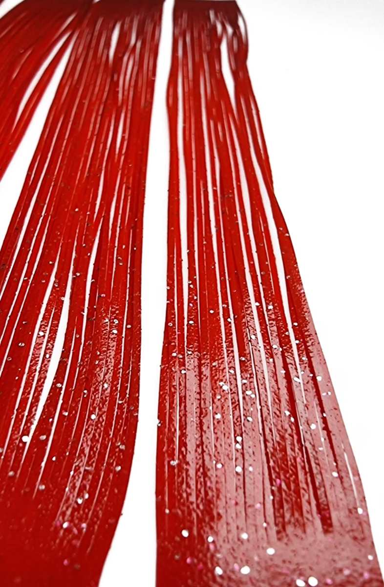 SiliLegs Red & Silver Flake for Fly Tying from The Essential Fly